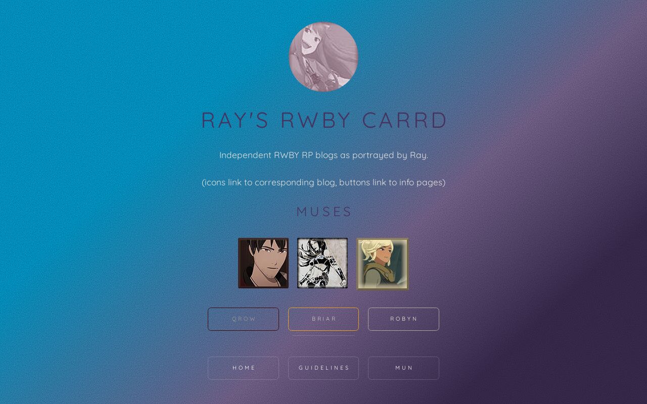 Ray's RWBY Roleplay Carrd
